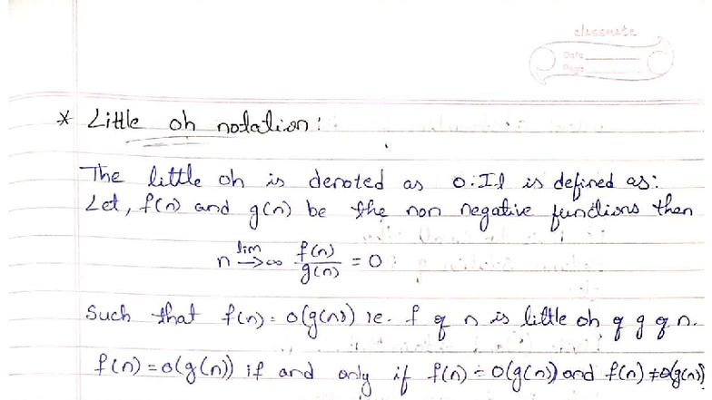 DAA UNIT 11 - Little Oh Notation & Divide and Conquer Techniques - Studocu