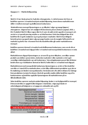 5.03.25 Heldags Økonomi og Ledelse: Analyse av Marked, Kapital og Investering - Studocu
