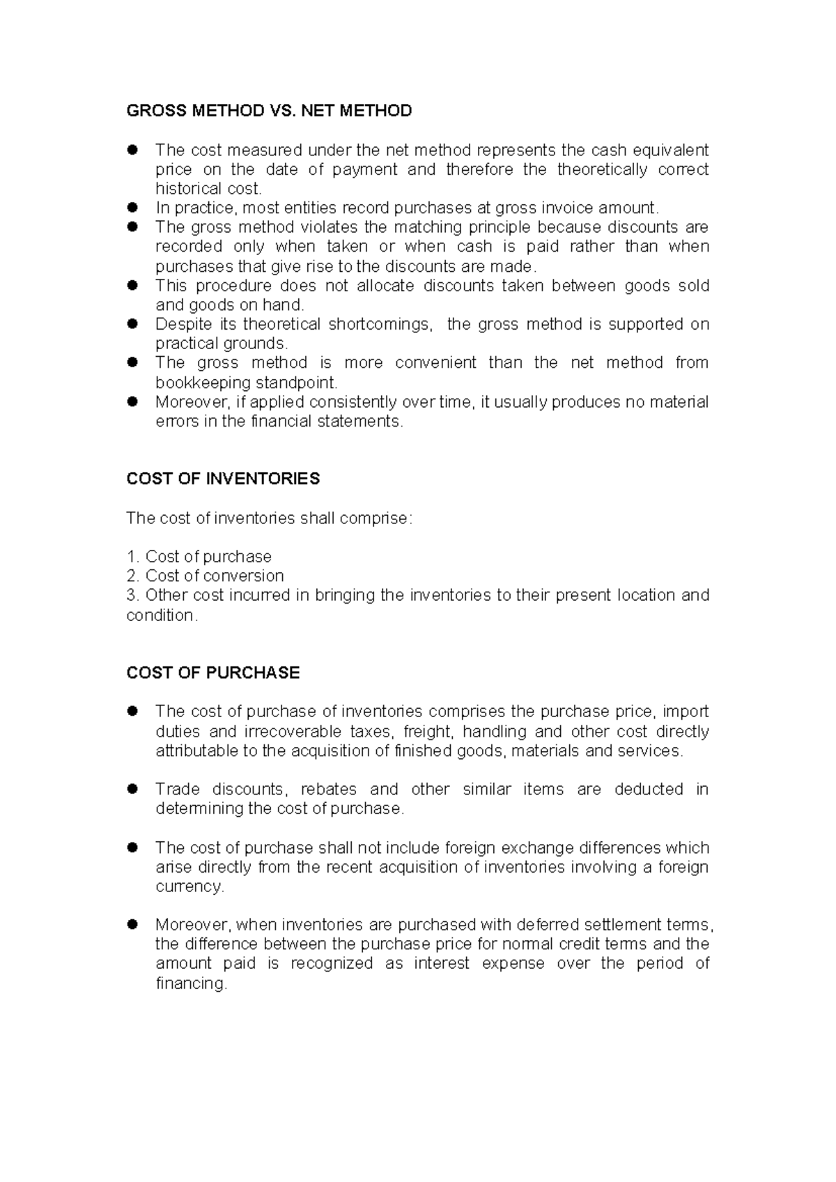 Gross Method VS NET Method - GROSS METHOD VS. NET METHOD The cost ...