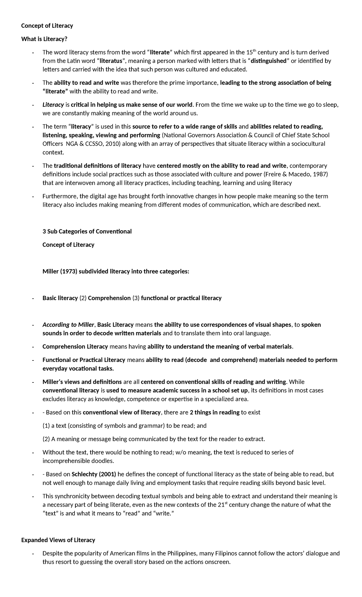 Concept of Literacy: Understanding Traditional and 21st Century Skills ...