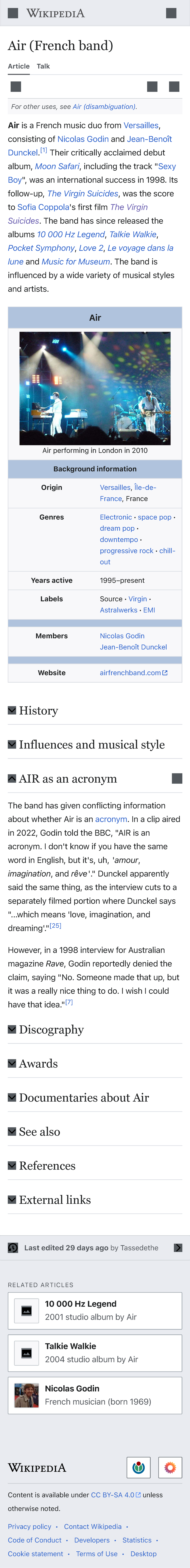 Air (French Band) Overview and Discography - Wikipedia - Studocu