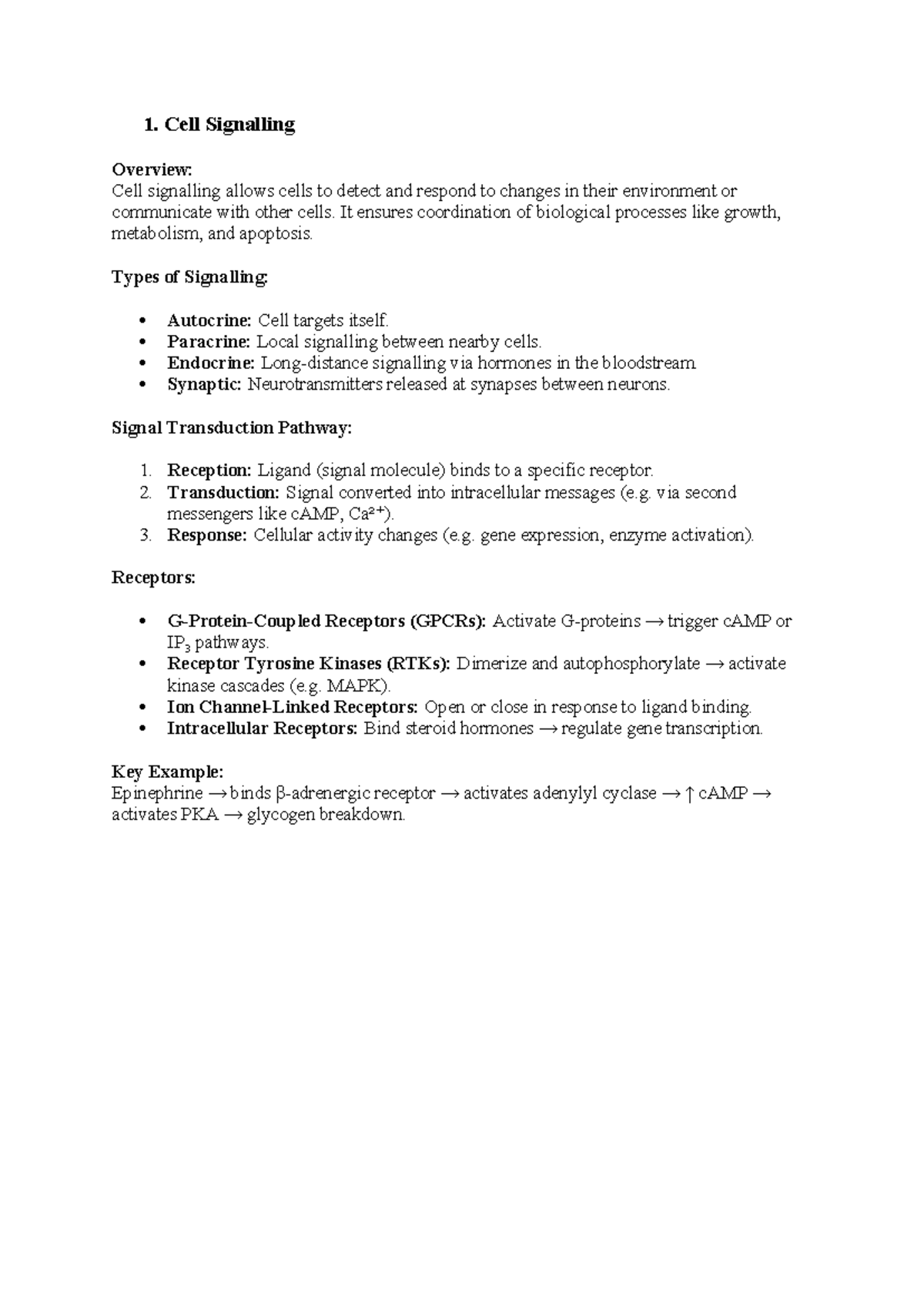Cell Signalling Overview - BASIC Concepts and Mechanisms - Studocu