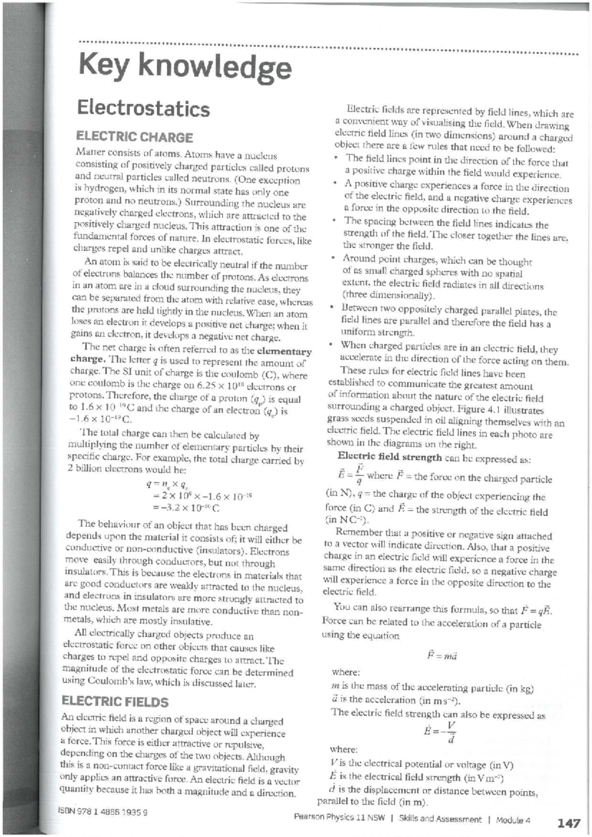 Electrostatics and Electric Fields: Key Concepts for IQ1 Physics - Studocu