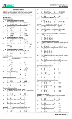 Chapter 1 diff calculus - Mechanical Engineering Project Study - PangSU ...