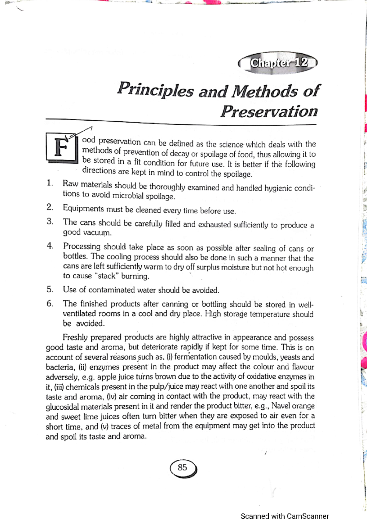 Principle and Methods of Preservation - Agriculture - Studocu