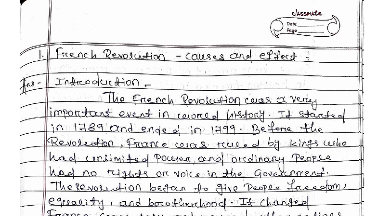 French Revolution Causes & Effects: A Comprehensive Overview - Studocu