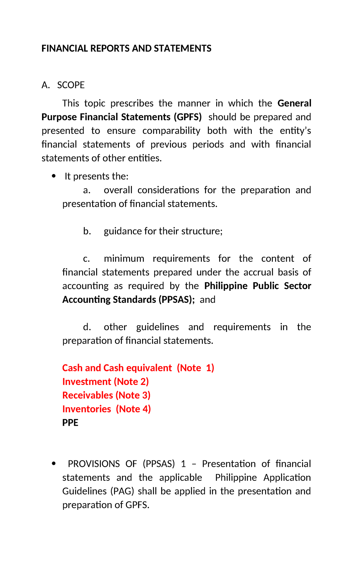 PPSAS Financial Reports: Preparation, Presentation, and Guidelines ...