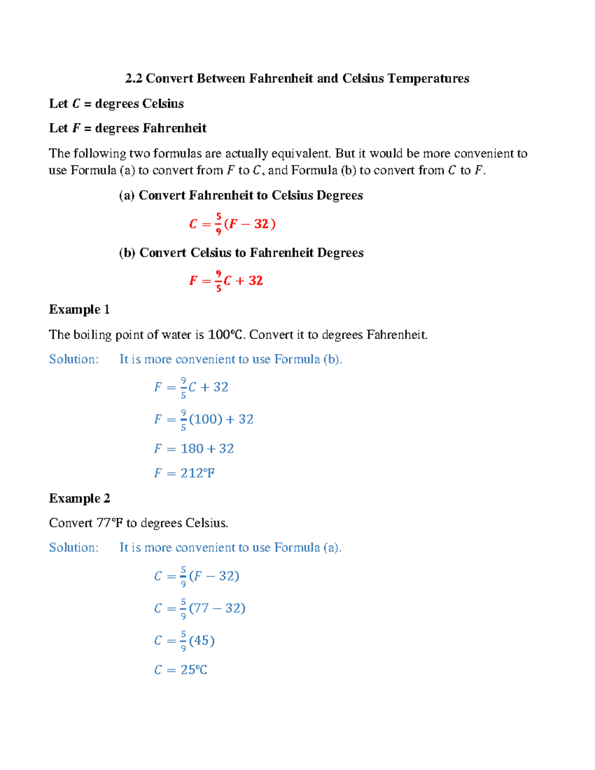 Temperature Conversion Techniques: F to C & C to F Explained - Studocu