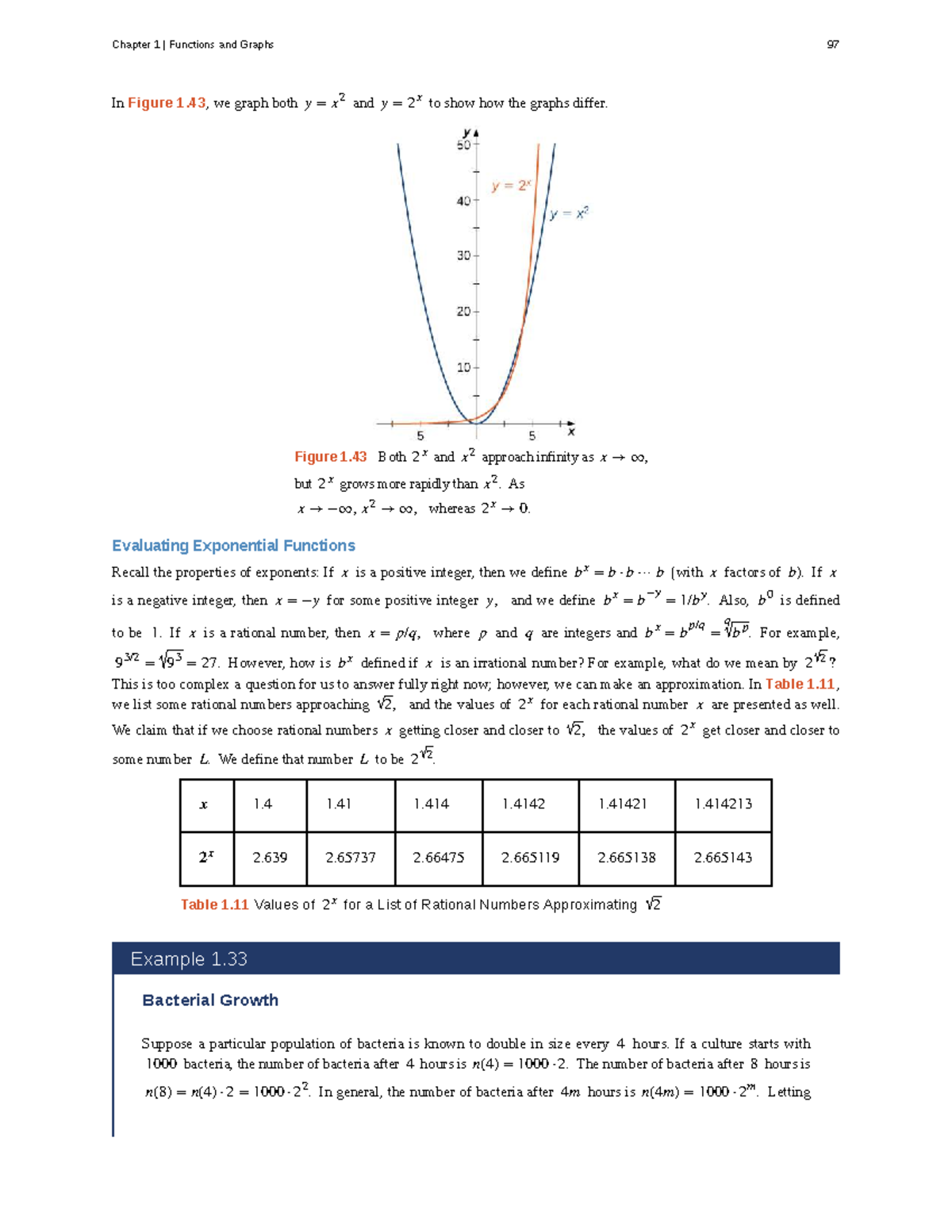 Chapter 1: Functions and Graphs - Exponential Growth in Calculus (Calc ...
