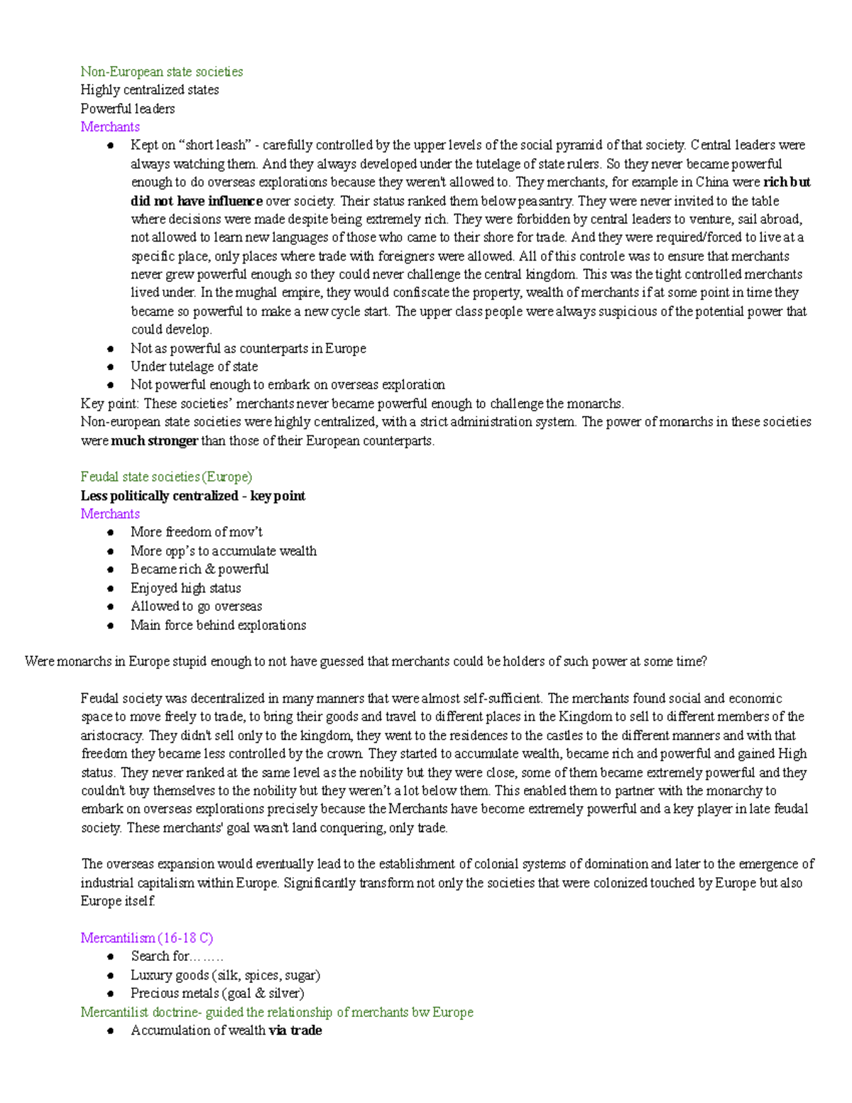 Soscclass 9 European Colonial Powers: Merchants and Centralized Control ...