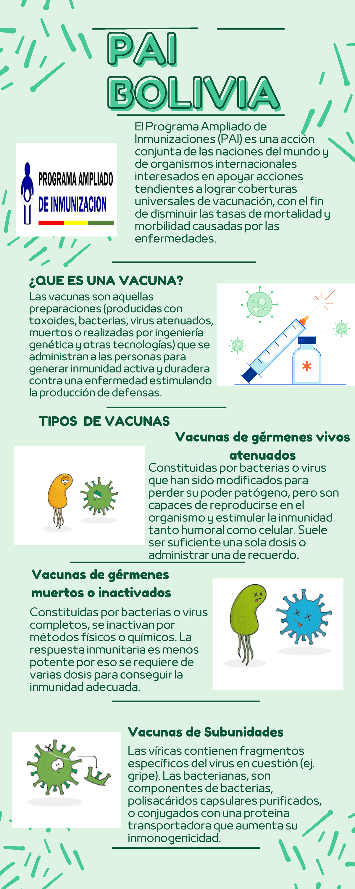 PAI Bolivia: Vacunas y su Importancia en la Inmunización 2023 - Studocu