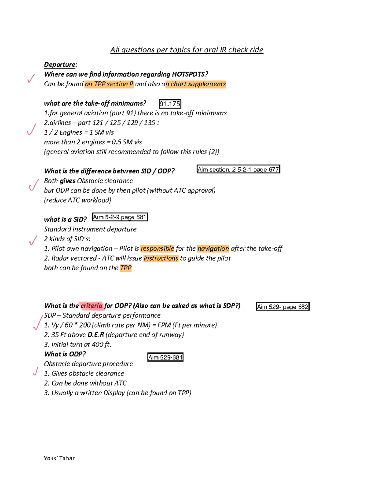 EOC & Checkride Study Guide: Key Topics & Questions for IR Exam - Studocu