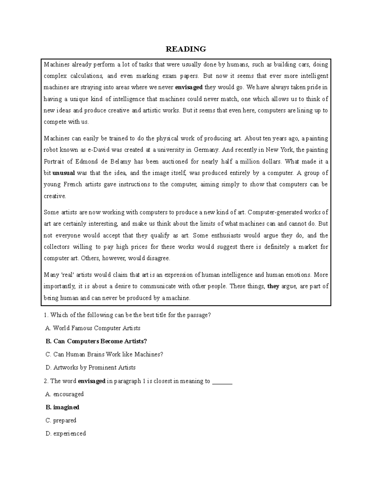 S5 Reading - Summary tu lieu hoc tap - READING Machines already perform ...