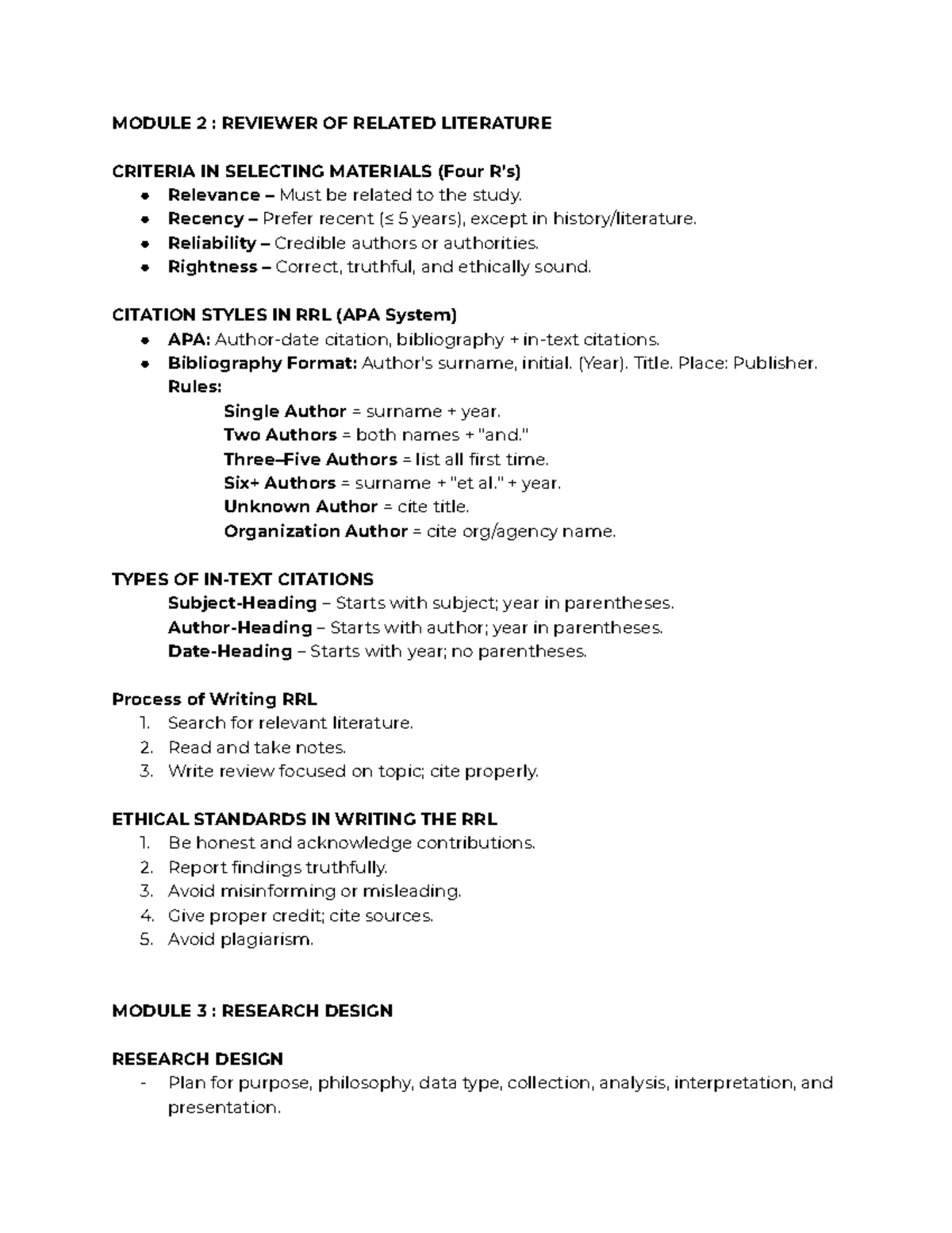 Finals - PR1 - Reviewer on Literature Criteria & Research Design - Studocu
