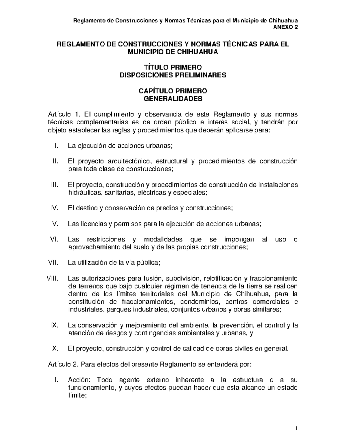 Reglamento de Construcción y Normas Técnicas del Municipio de Chihuahua 2023 - Studocu