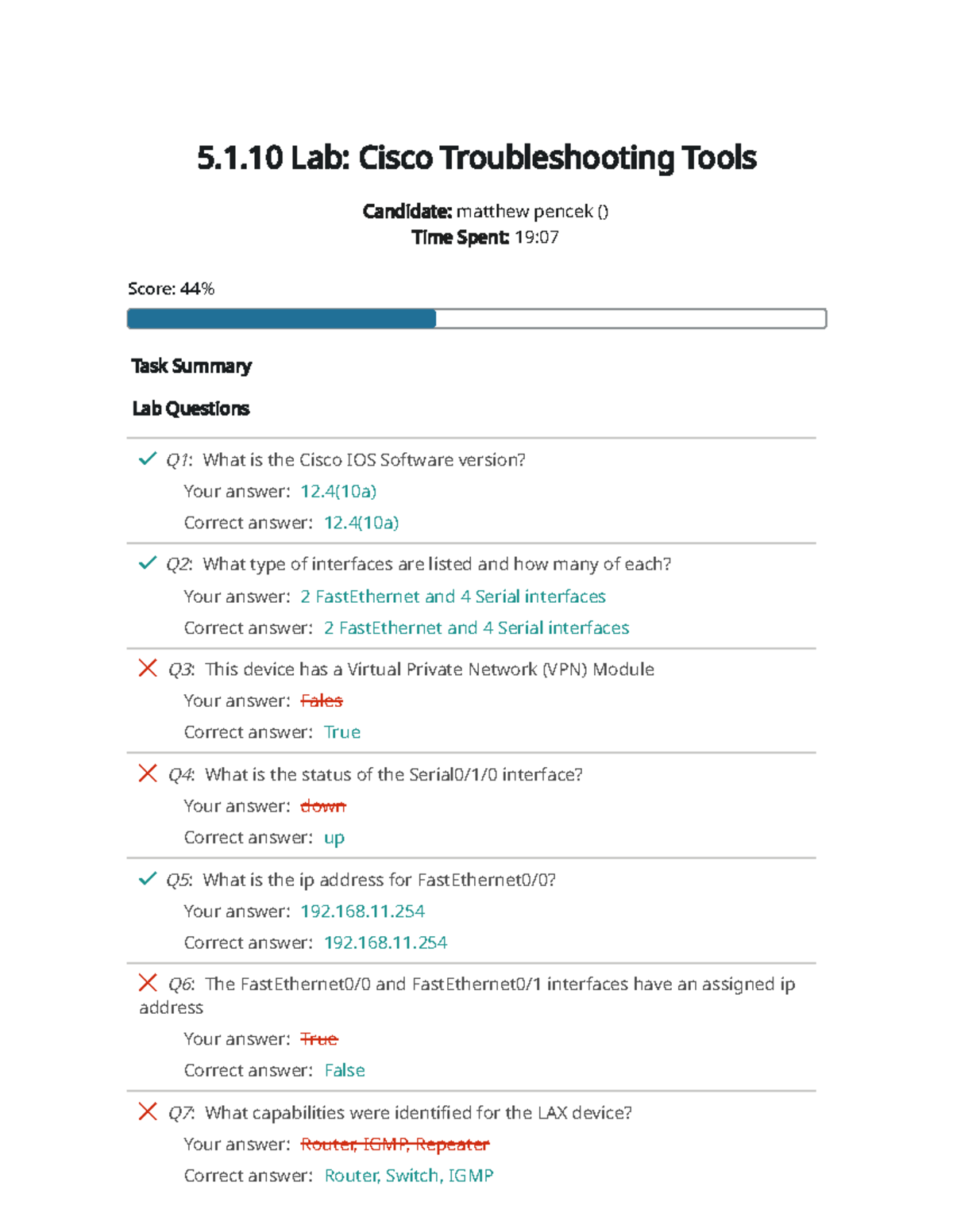5.1.10 Lab - Cisco Troubleshooting Tools for CompTIA - Studocu
