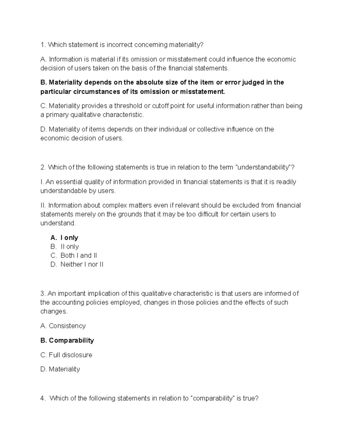 Accounting Theory Reviewer 16: Key Concepts and Materiality Insights ...