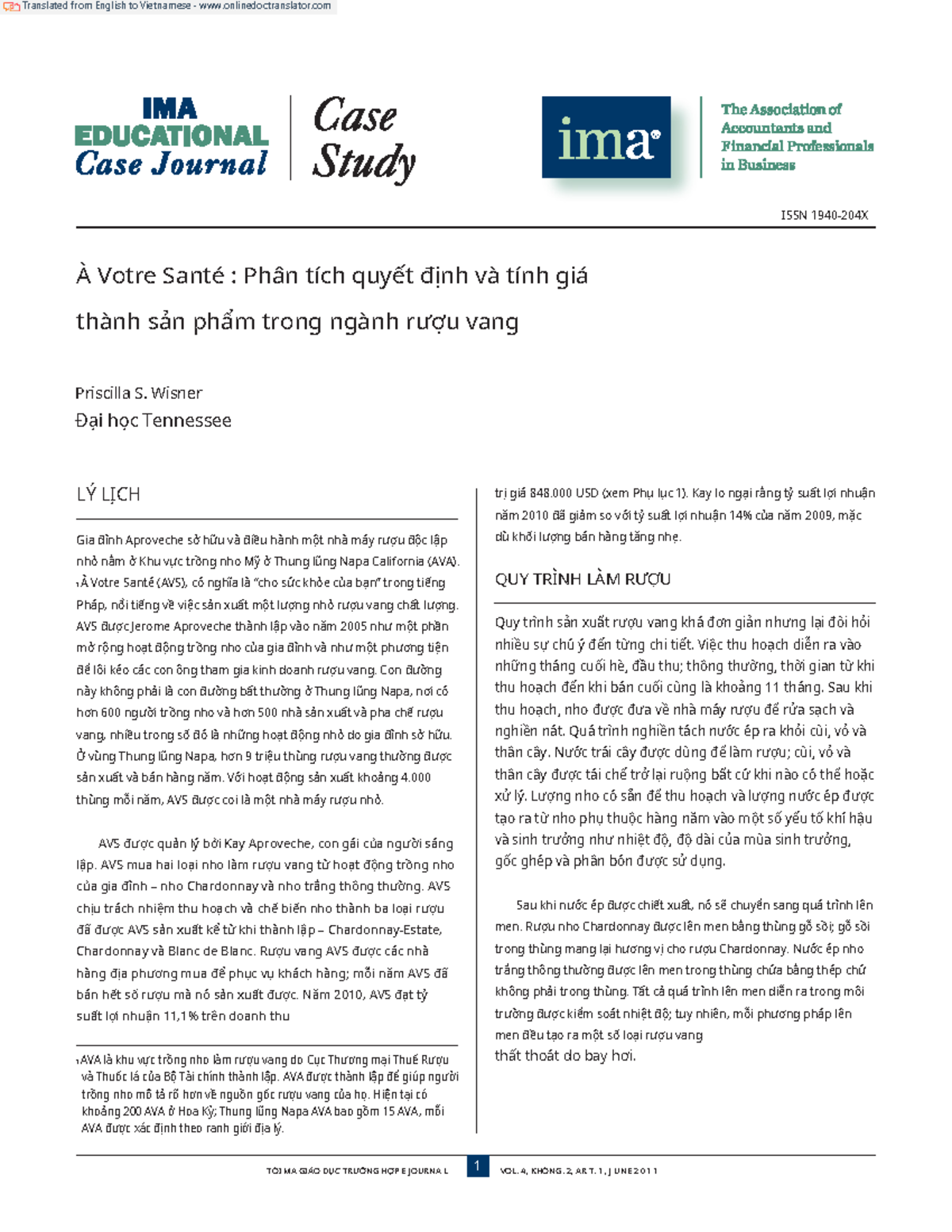 Case Study - AVS Wine Production Analysis and Decision-Making - Studocu