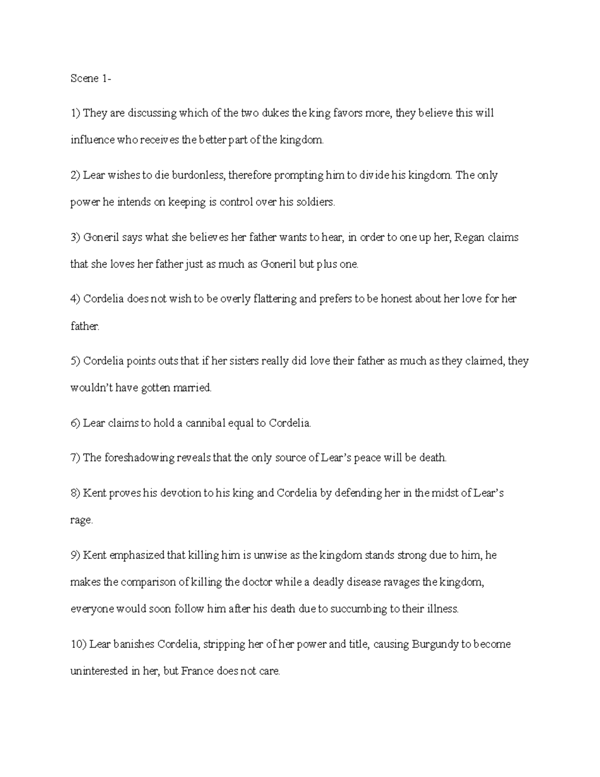 King Lear Act 1 Questions and Journal - Scene 1- They are discussing ...