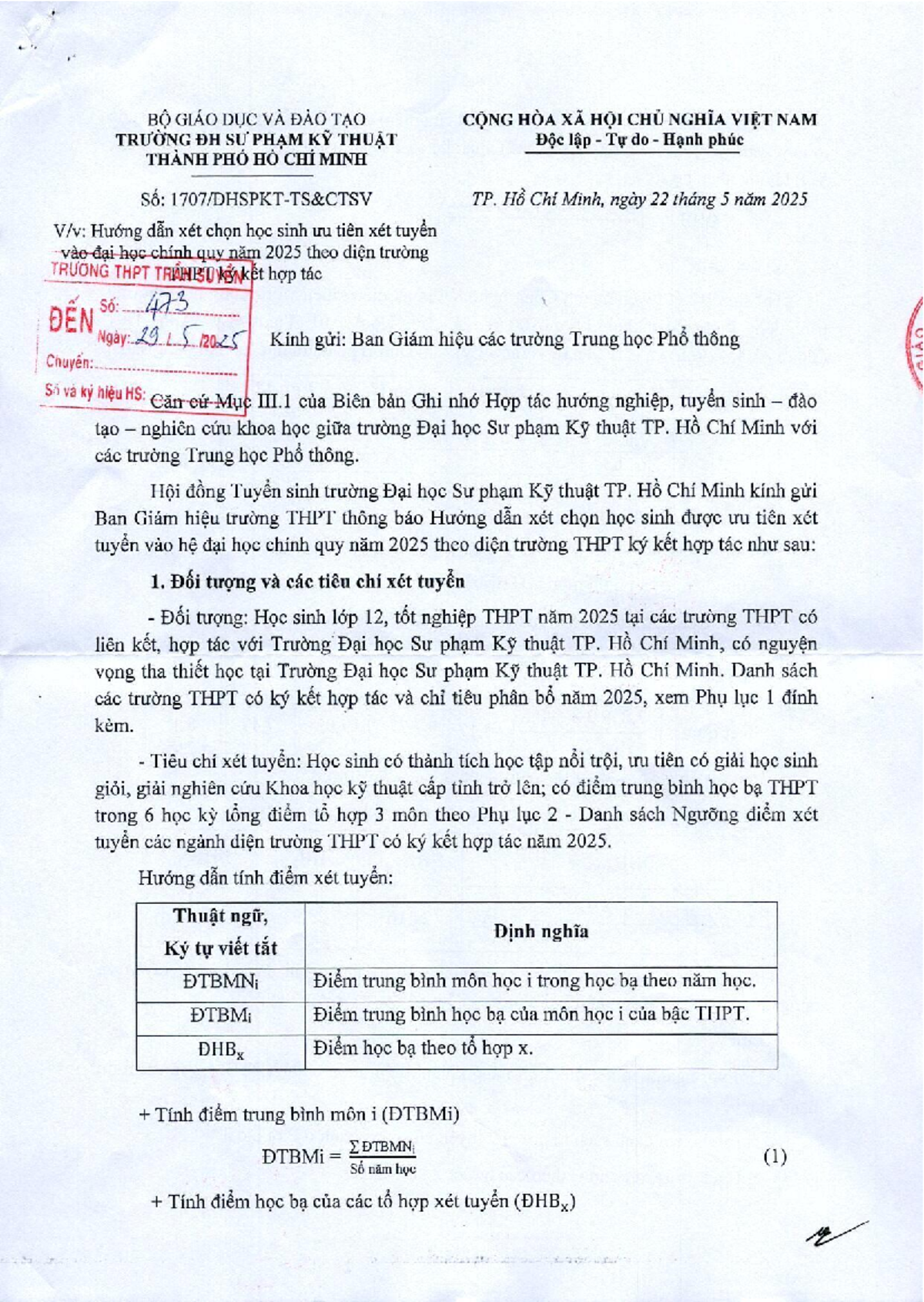 Hướng Dẫn Xét Tuyển Sinh Đại Học 2025 - TRƯỜNG DH SPKT TP.HCM - Studocu