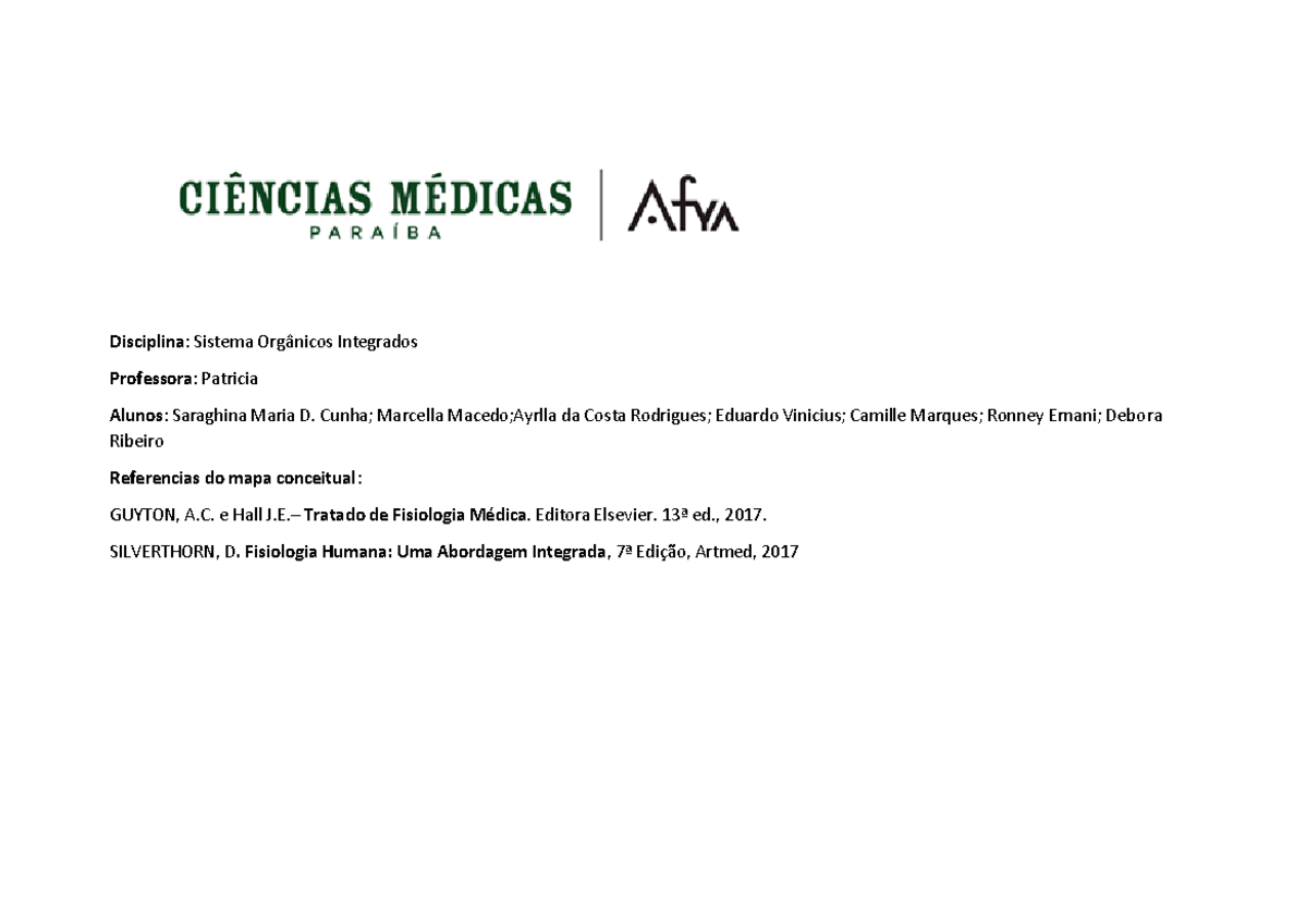 Mapa 3 apg - Sistemas Orgânicos Integrados - Disciplina: Sistema ...