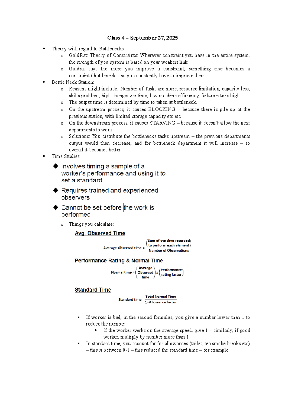 OPM 4 Class Notes: Understanding Bottlenecks and Capacity Management ...