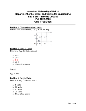 Recitation 1 - .xcvbnm, - EECE 210 Recitation 1 Problem 1: The electrical charge variation ...