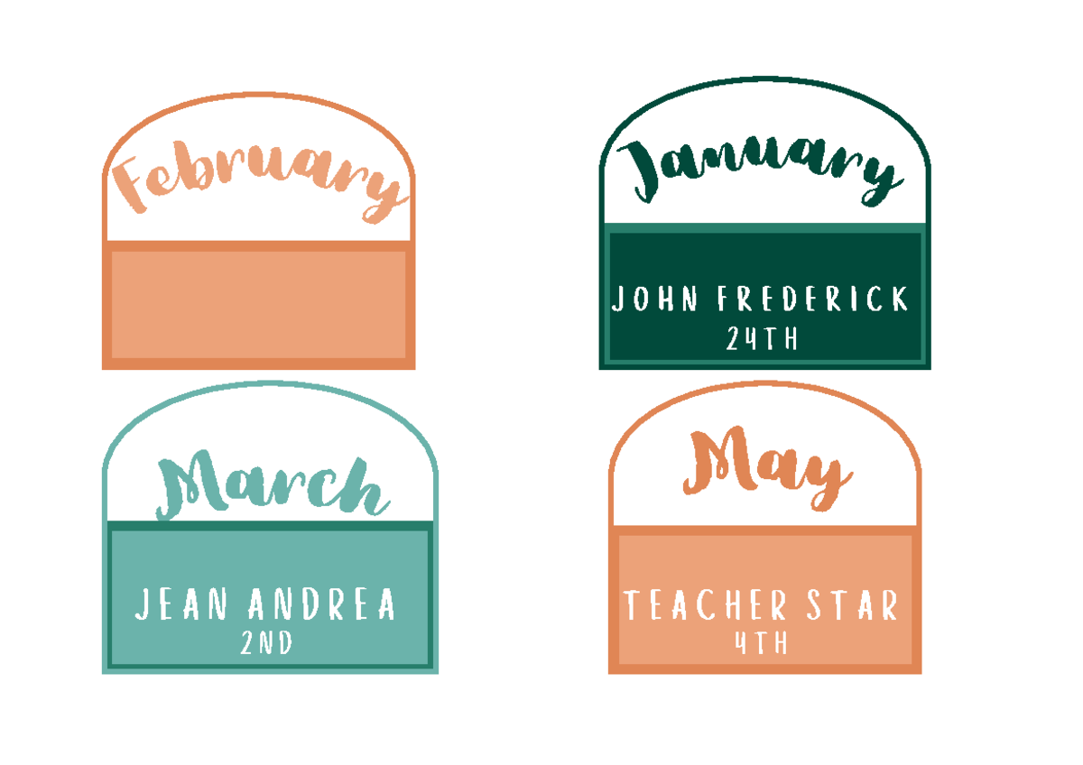 Birthday Template - john frederick 24TH J a n u a r y F e b r uar y M a ...