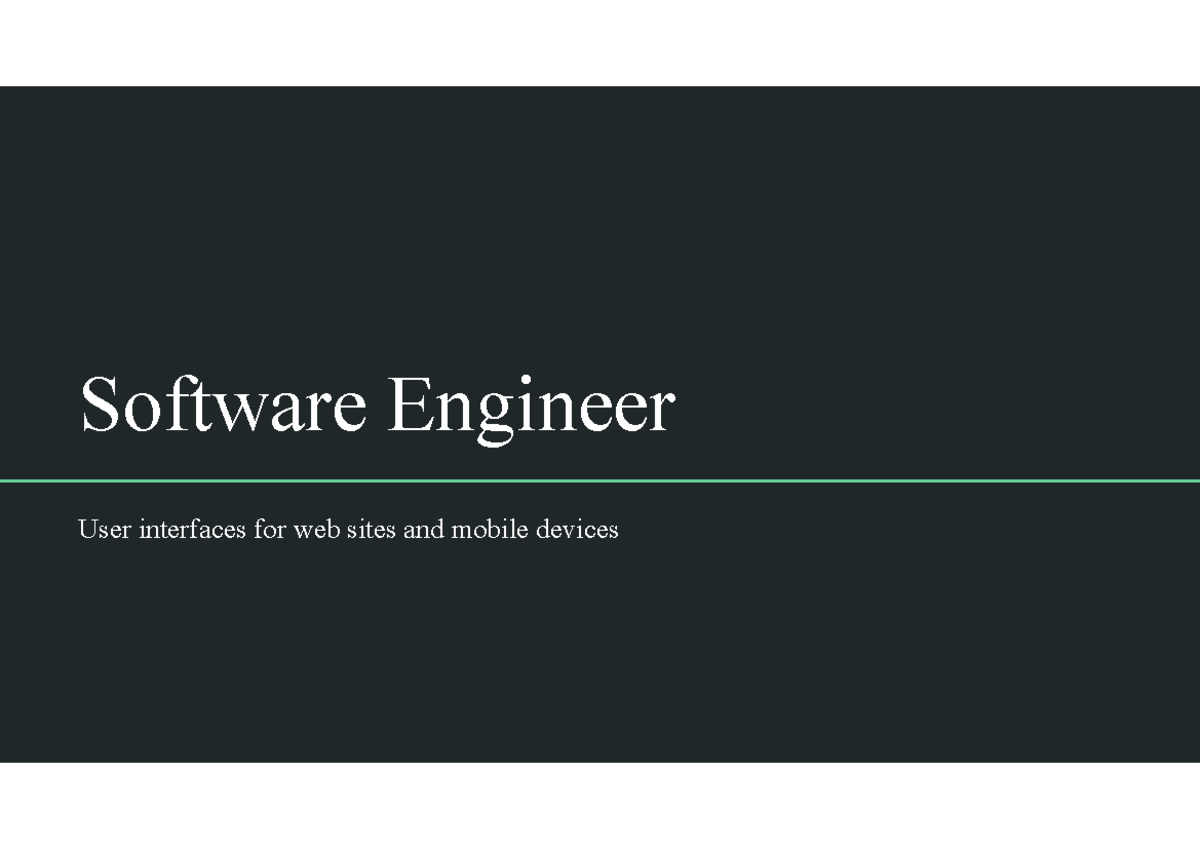 Software%20Engineer% - Software Engineer User interfaces for web sites ...