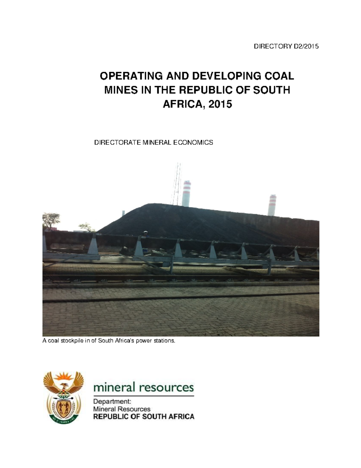 Coal Mines - Lecture Notes on Operational Developments in South Africa ...