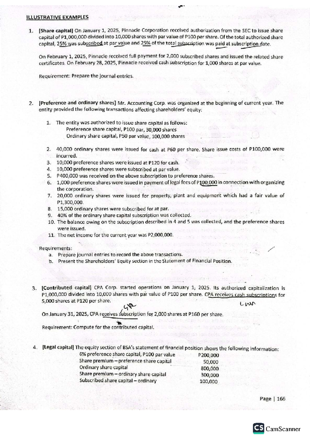 Illustrative Examples: Journal Entries for Share Capital Transactions ...