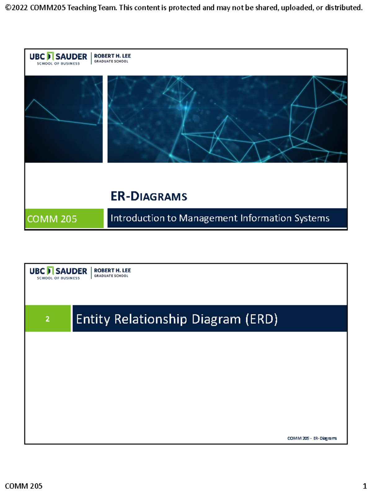 COMM 205 ER Diagrams: Understanding Entity Relationships - Studocu