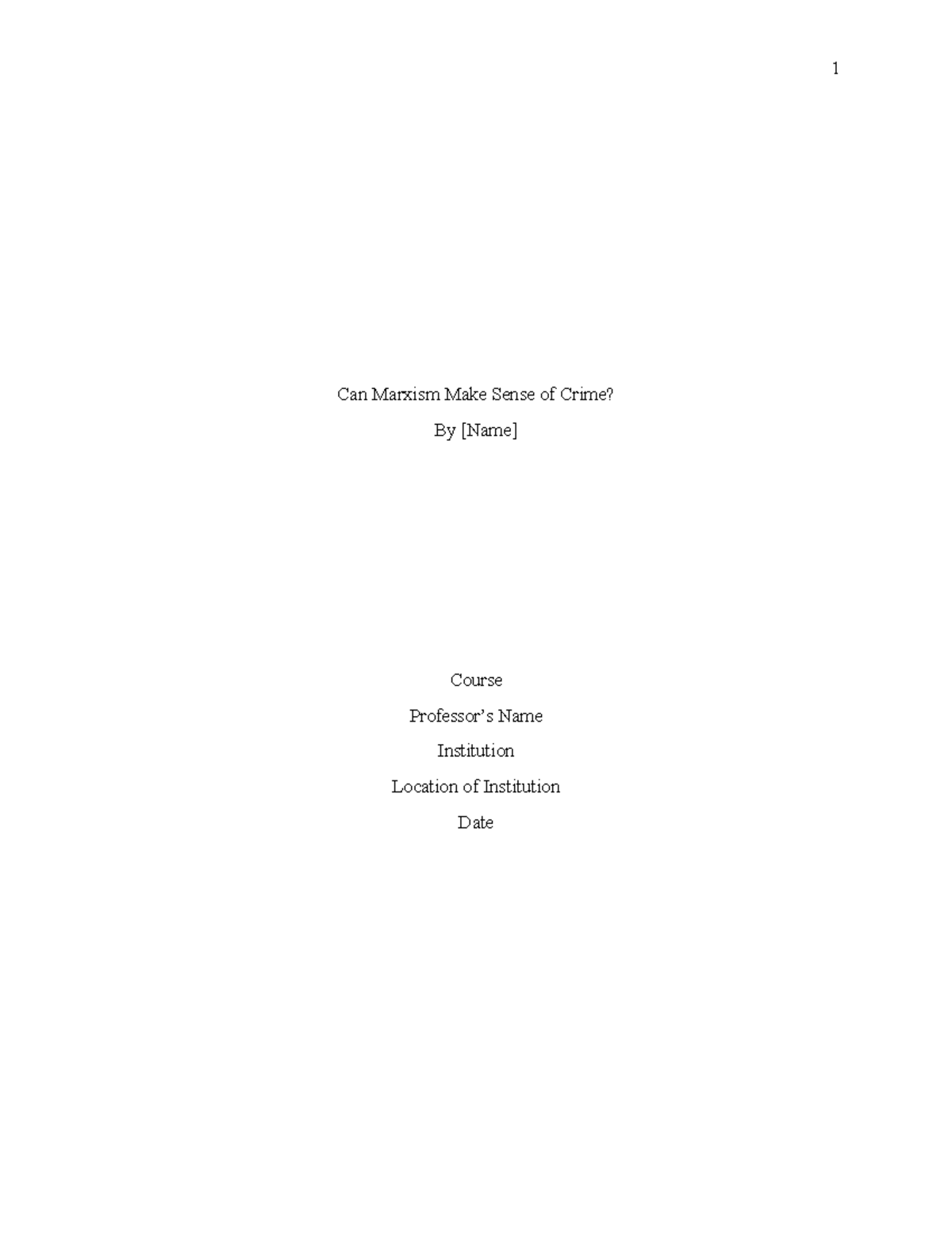 Marxism and Crime: Analyzing Cowling's Perspectives on Social Theory ...