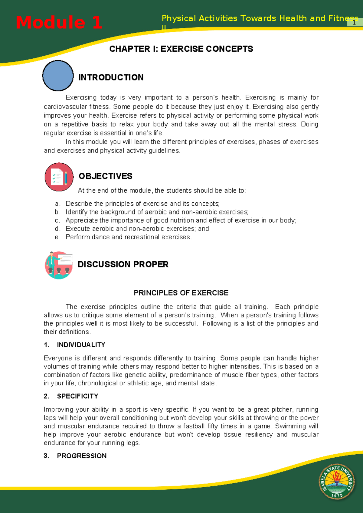 PE 2 Module 1 1 3 - A lecture notes for the Physical Education 2nd ...