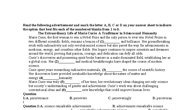 DE 2 ANH - RSVS: The Extraordinary Life of Marie Curie and Global Labor ...