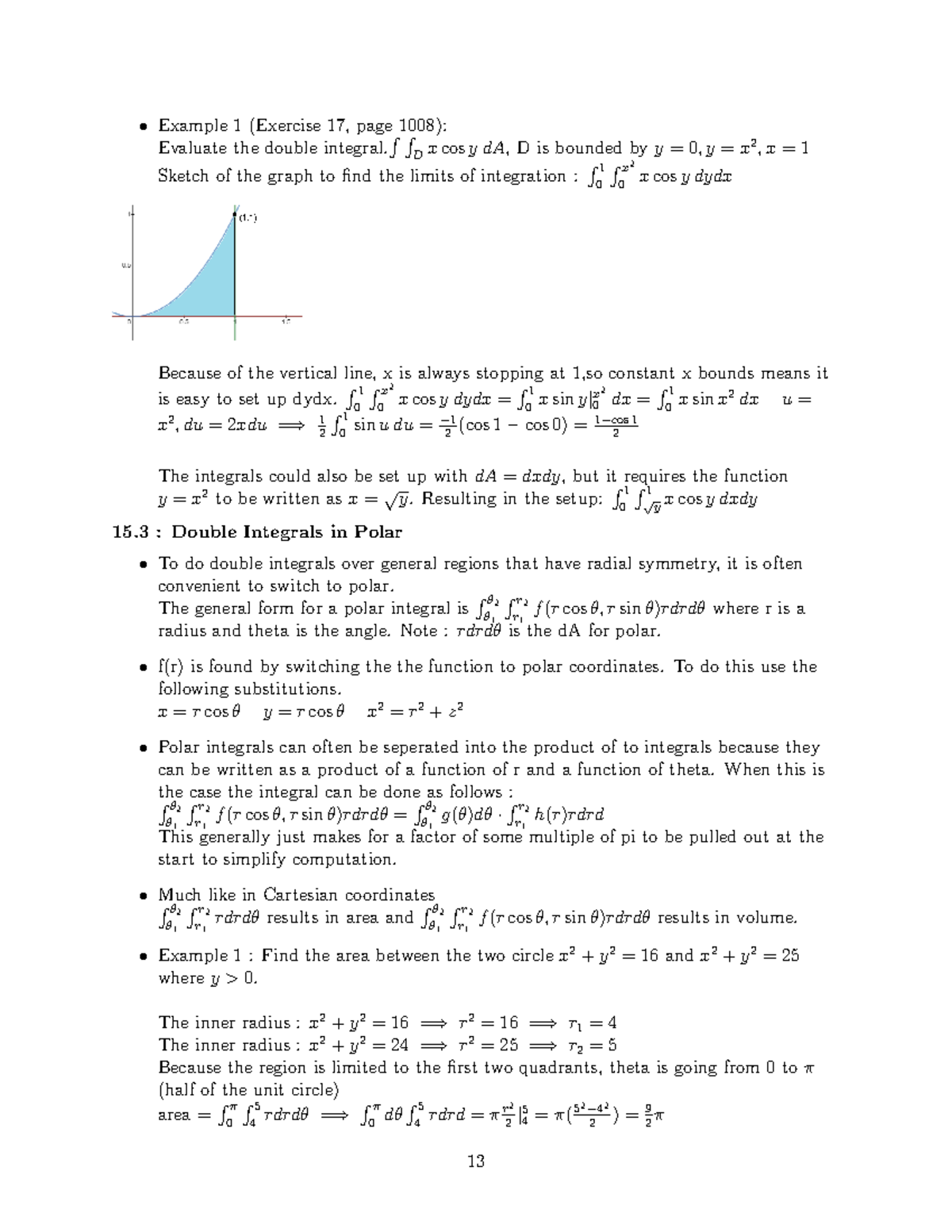 Calculus 3 Notes-part-4 - Example 1 (Exercise 17, page 1008): Evaluate ...