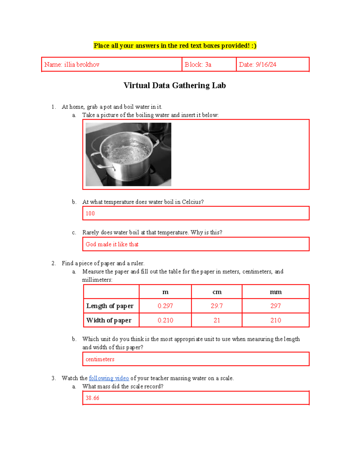 Virtual Data Gathering Lab - Block 3a - Answers & Measurements - Studocu