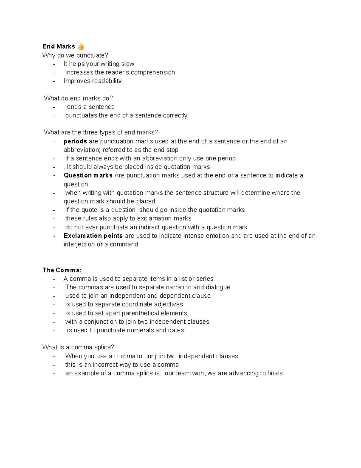 English Punctuation Guide: End Marks, Commas, Colons, and More - End ...