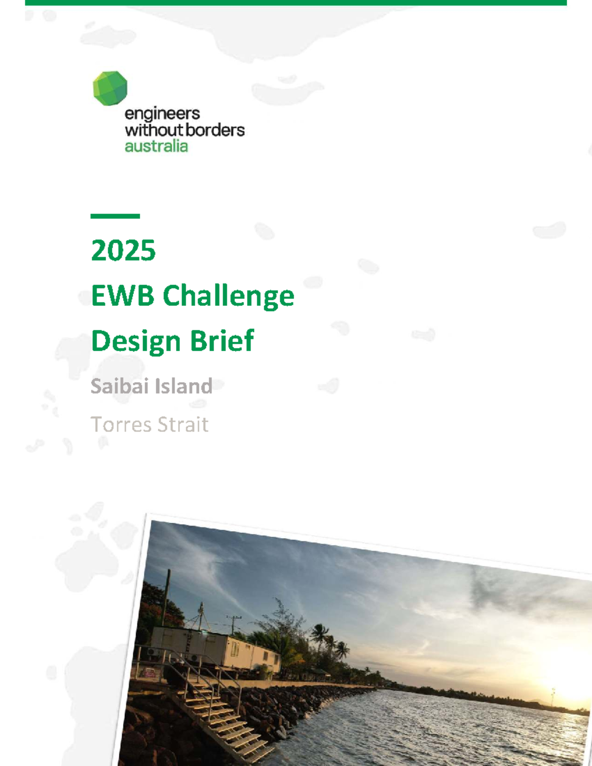 2025 EWB Challenge Design Brief - Saibai Island Insights - Studocu