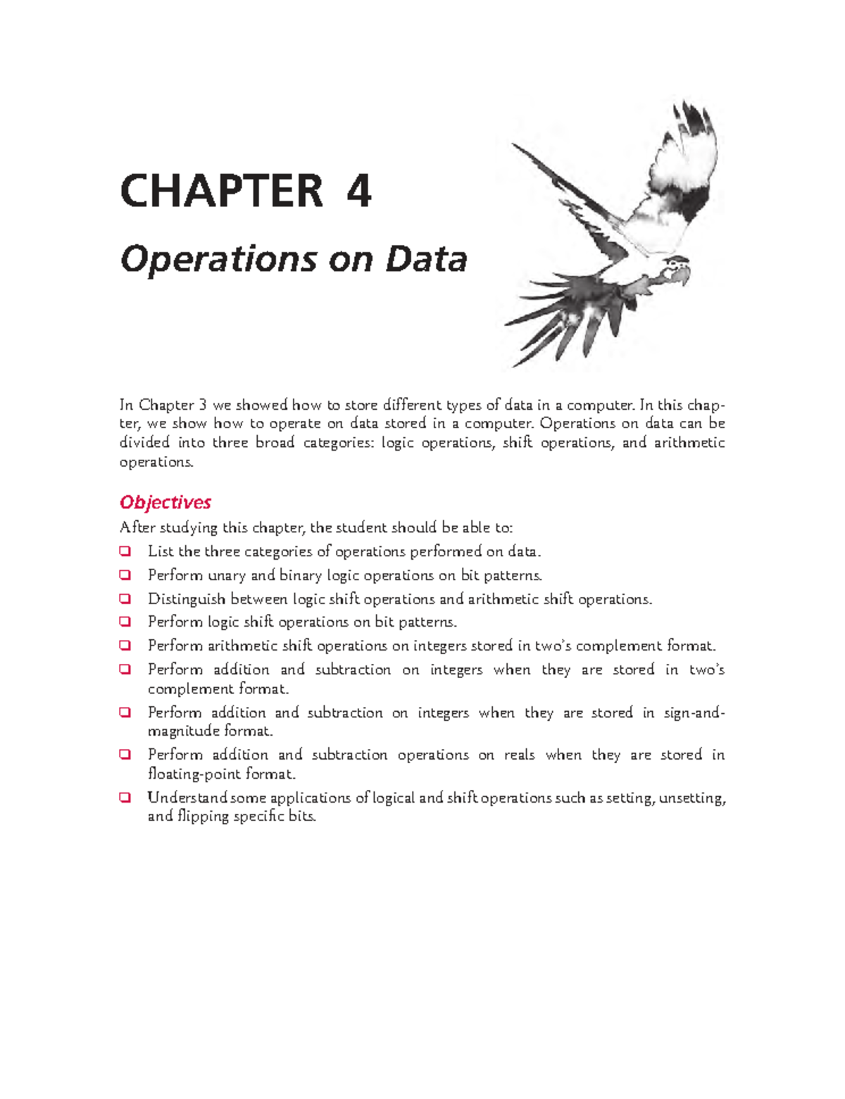 CHAPTER 4: Operations on Data - Logic, Shift, and Arithmetic Operations - Studocu