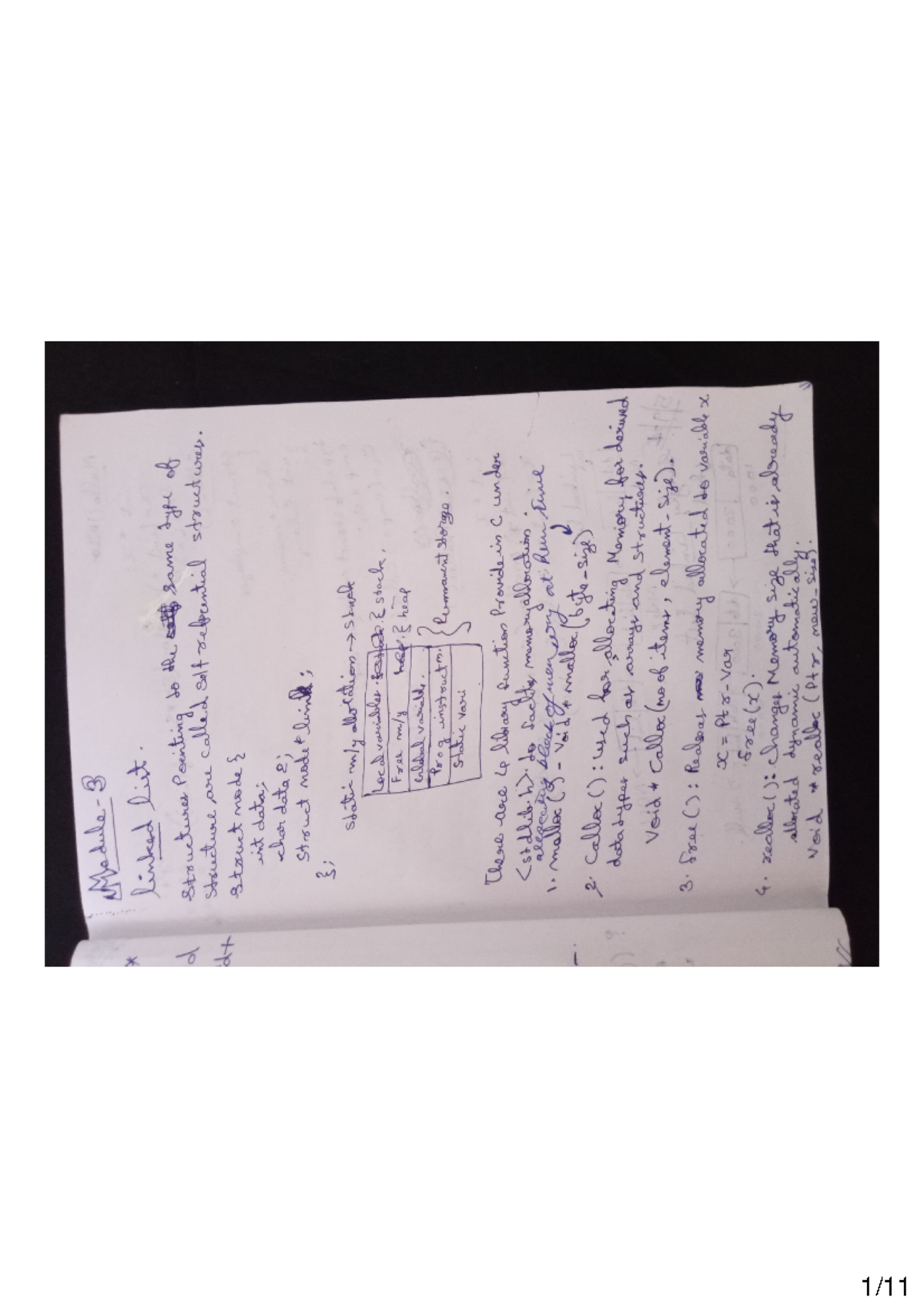 C Programming: Linked List Structures and Memory Management Techniques - Studocu