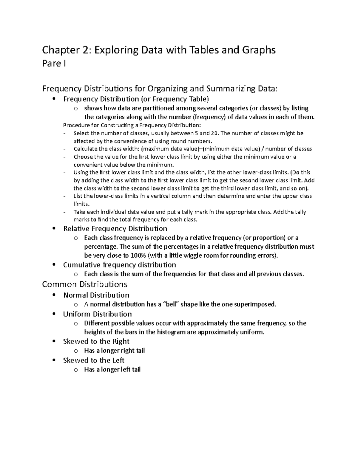 Chapter 2 – Data Analysis with Tables and Graphs: Part I - Studocu