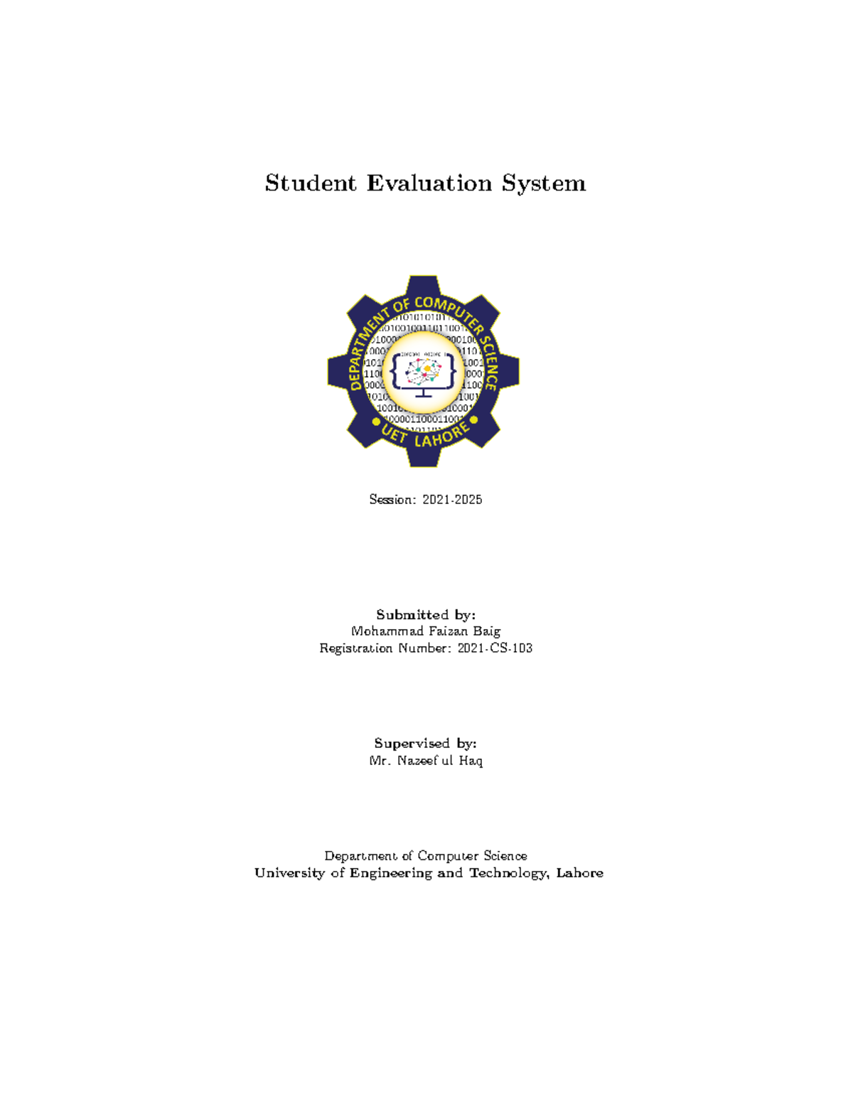 DBMS Mid Project: Student Evaluation System Overview and Queries - Studocu