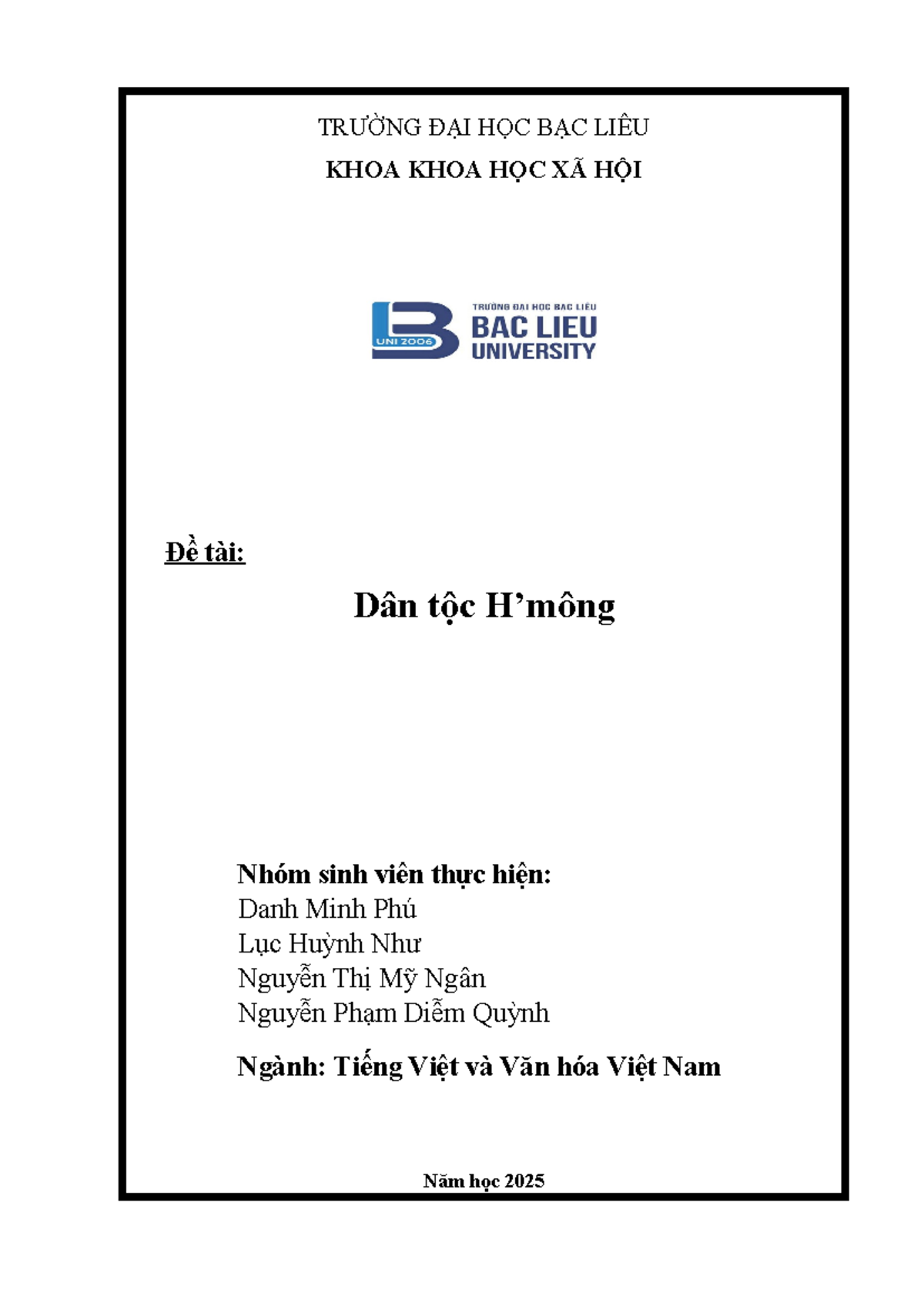 Văn hóa Dân Tộc H'mông: Đặc Trưng và Bản Sắc Văn Hóa - Studocu