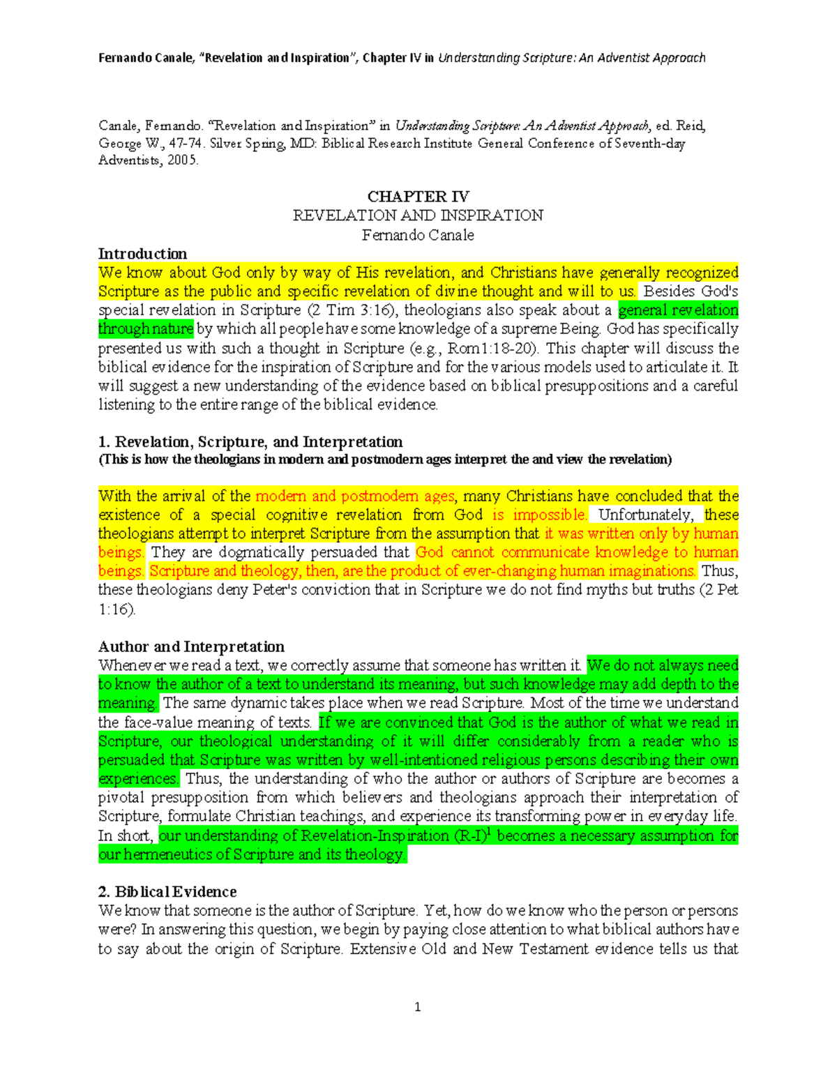 Revelation and Inspiration: A Critical Analysis - Theology 101 - Studocu