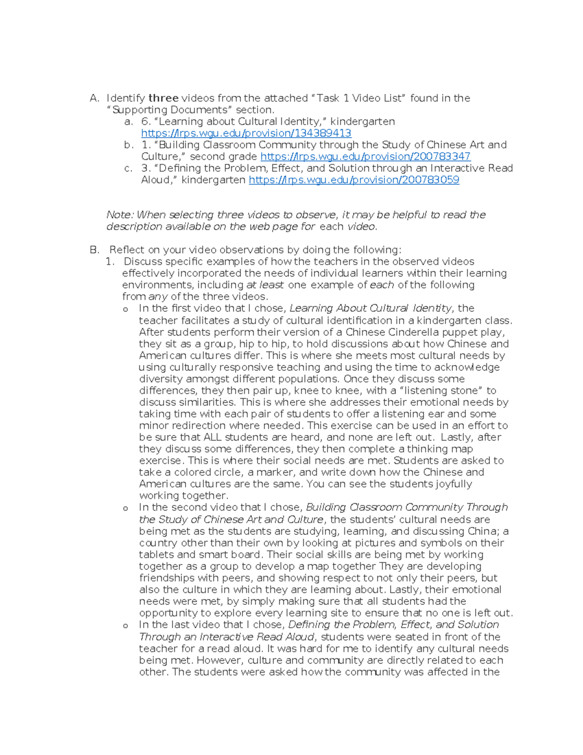 DFM3 TASK 1- Critical Commentary- Incorporating Diverse Cultures AND Communities OF Learners ...