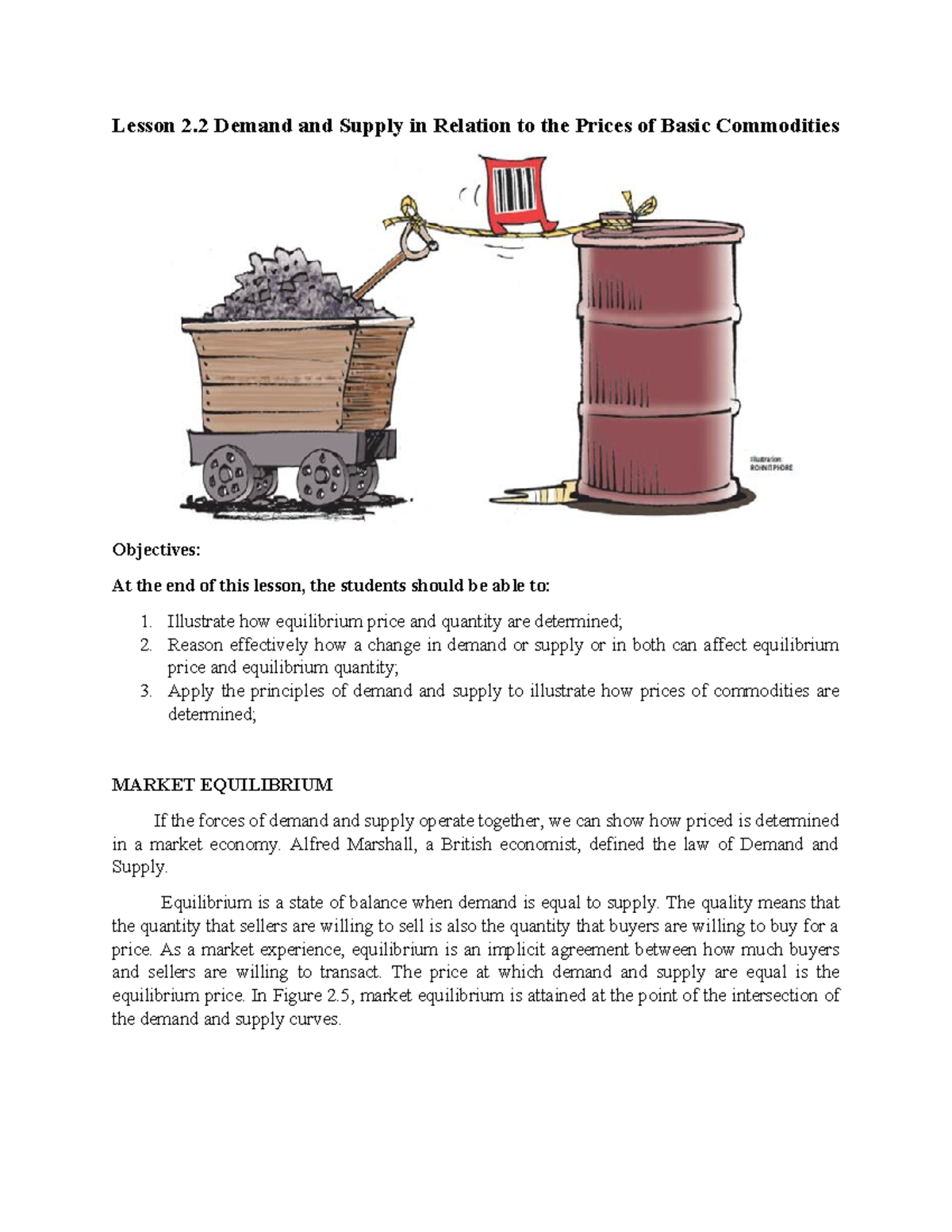 Week 004 Demand and Supply in Relation to the Prices of Basic ...
