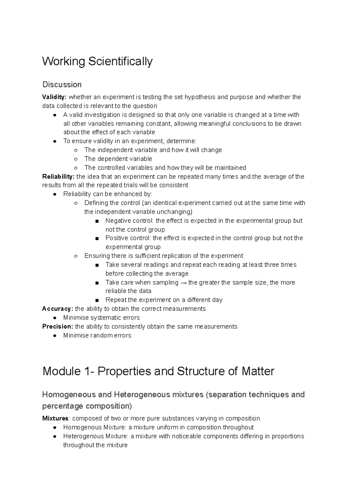 Preliminary HSC Chemistry Notes: Module 1 - Properties & Structure of ...