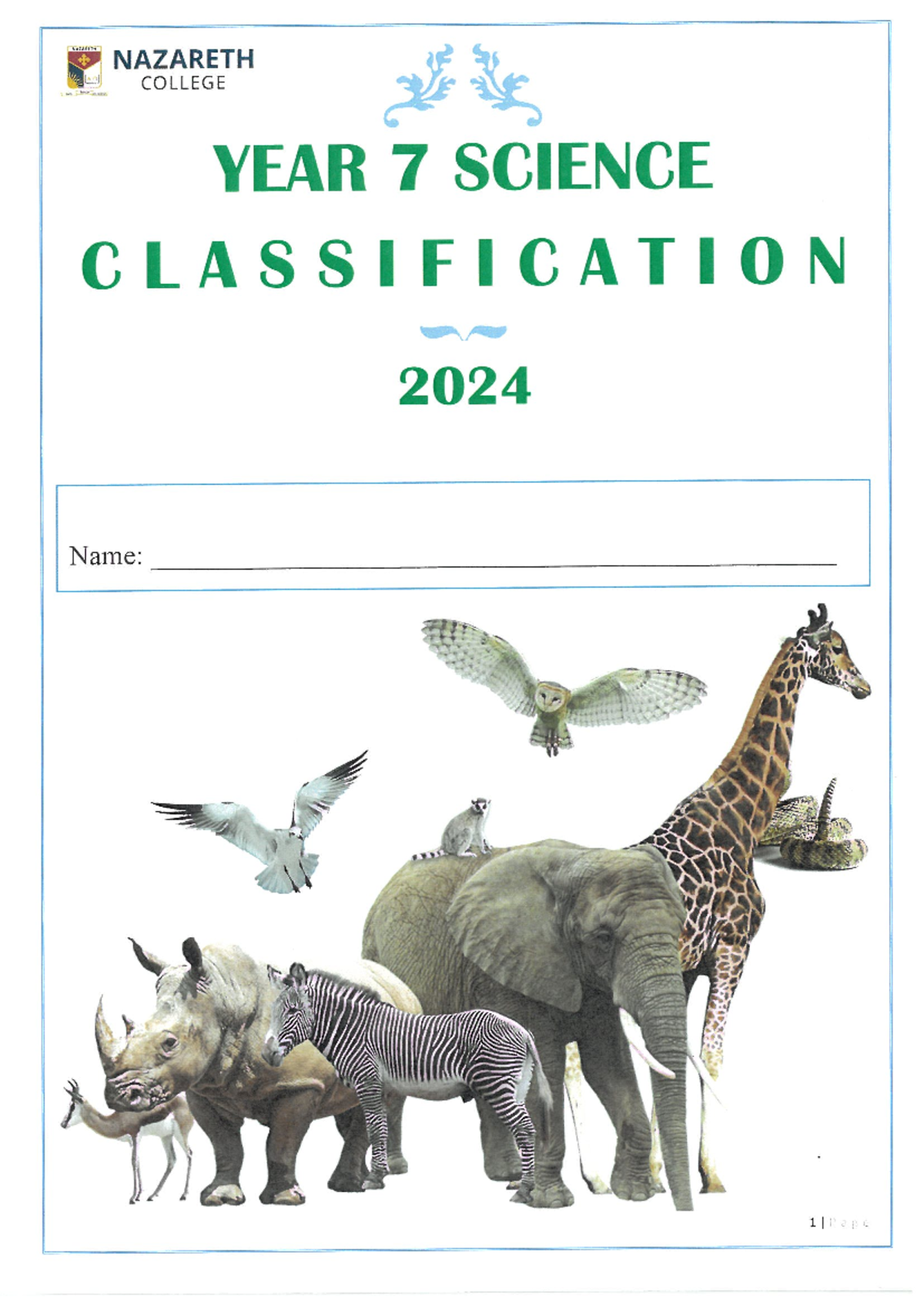 2024 - Y7 Science Classification Booklet: Understanding Living Things - Studocu