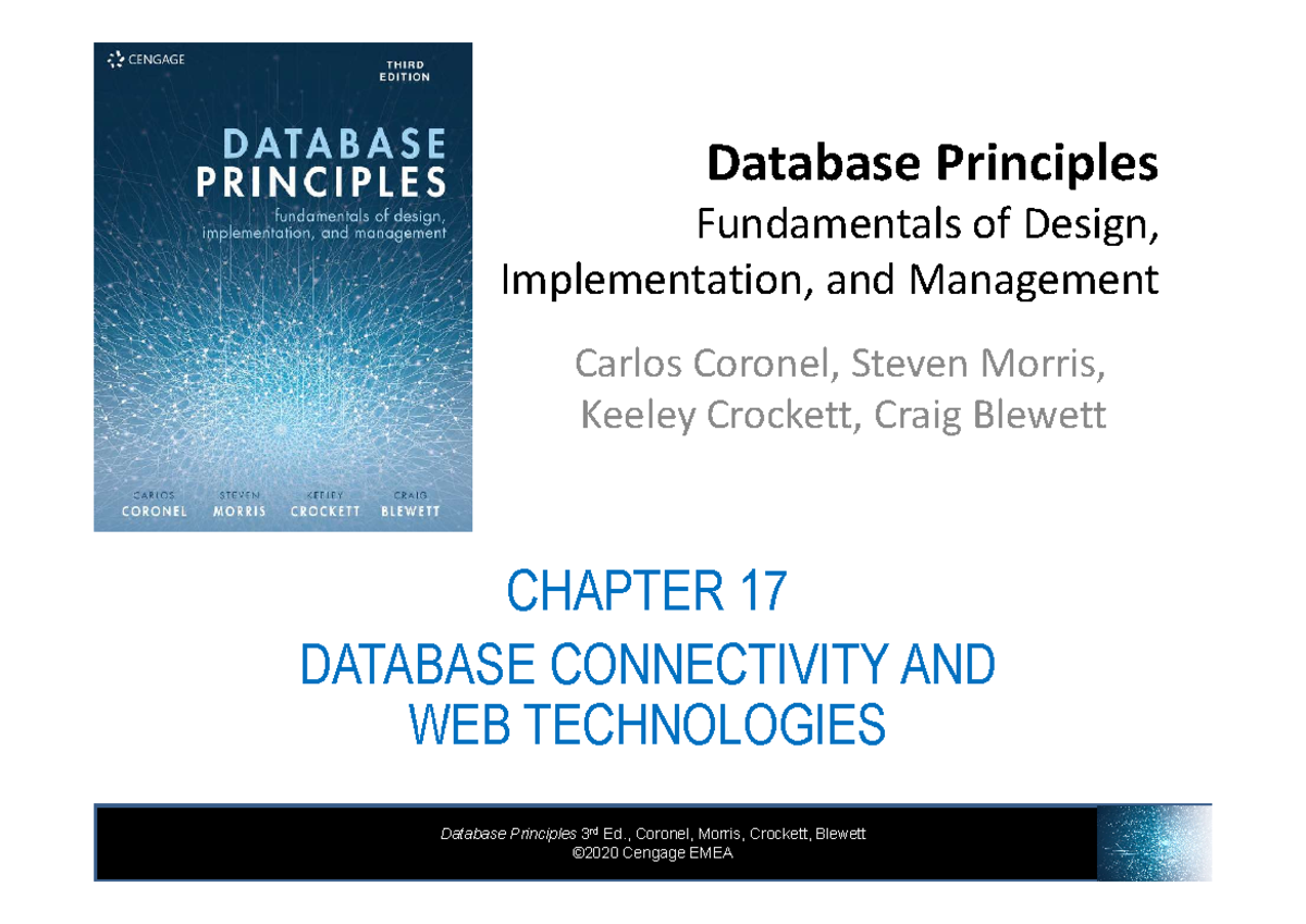 INF3703 Chapter 17 Database Connectivity Web Technologies Colonel 3e ...